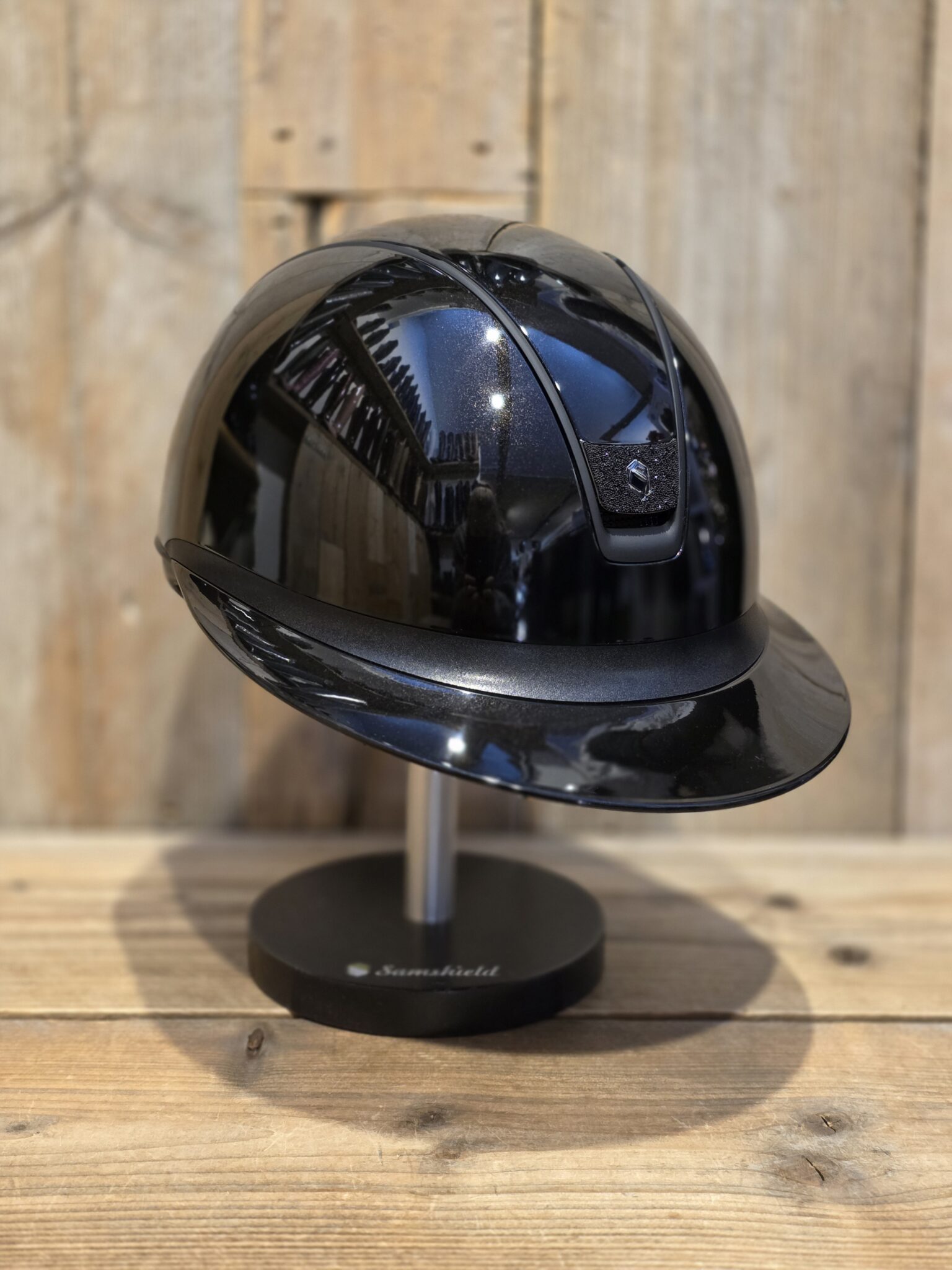 Levade Equestrian Samshield Miss Shield 2.0 Glossy Black Crest Crystal ...